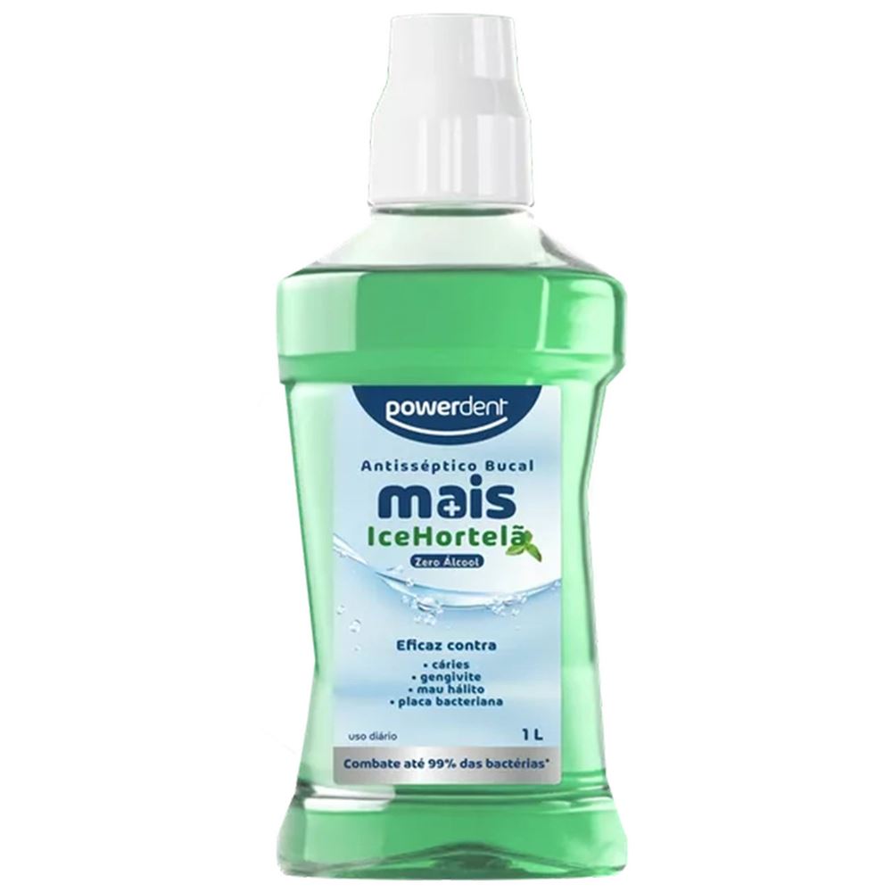 Antisseptico Bucal Powerdent Sem Alcool Ice Hortela 1lt | Armazém dos ...