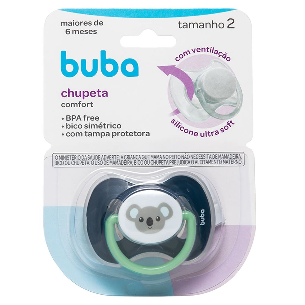 Chupeta Buba Confort T2 Coala Azul | Armazém dos Cosméticos